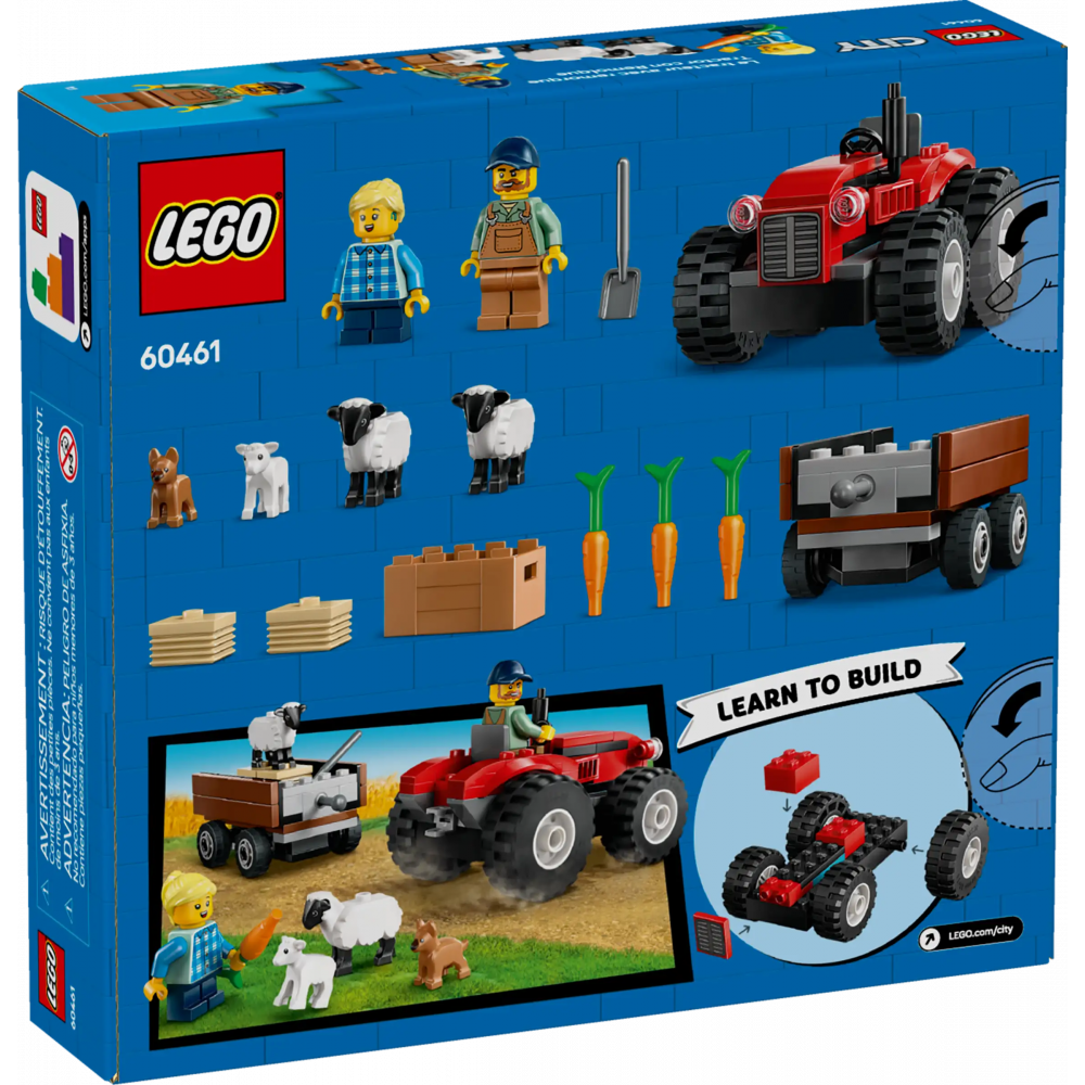 LEGO City: Red Farm Tractor with Trailer & Sheep | 60461 L | The LE...