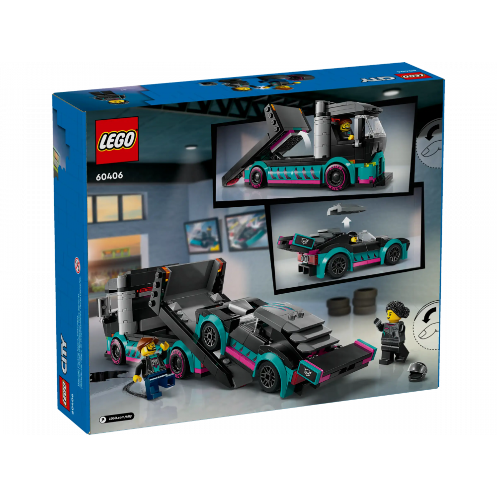 LEGO City: Race Car and Car Carrier Truck | 60406 L | The LEGO Group